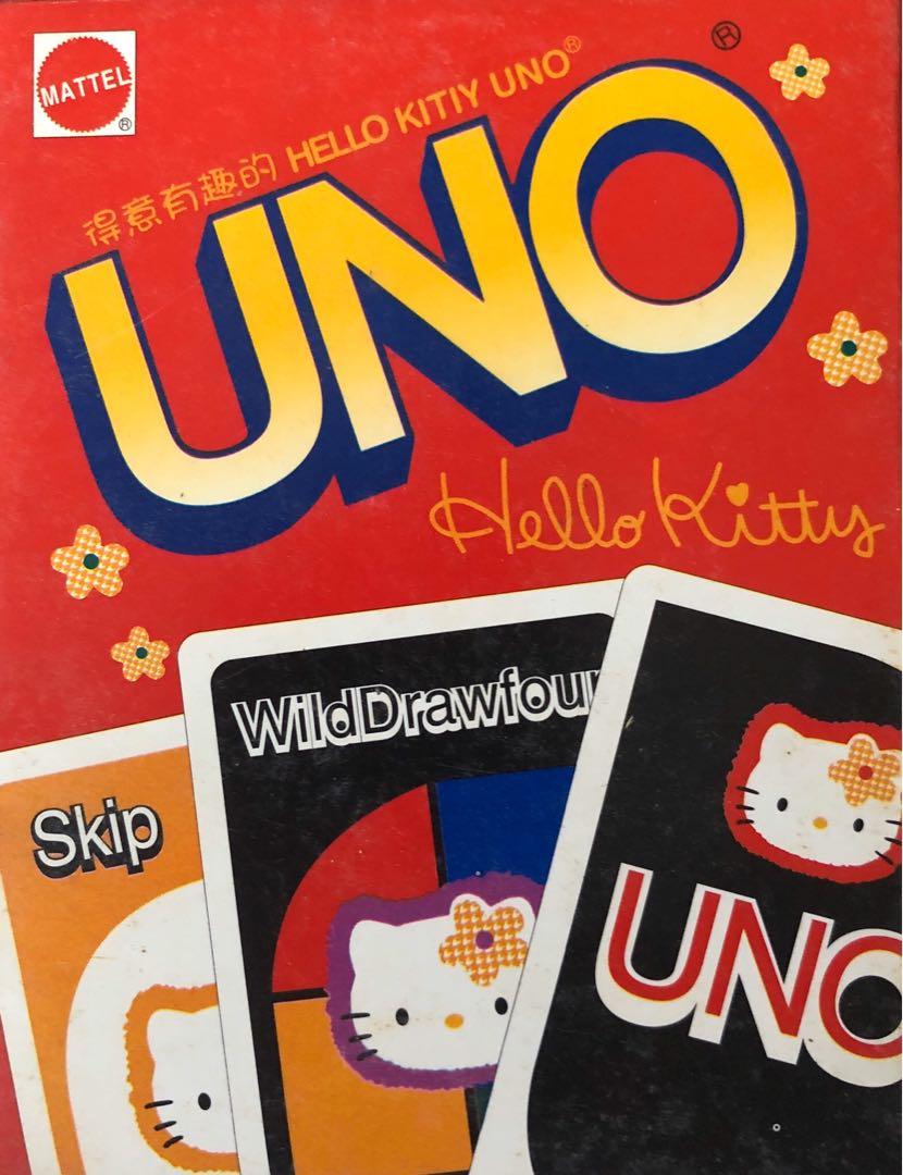 Hello Kitty UNO game cards, Hobbies & Toys, Toys & Games on Carousell
