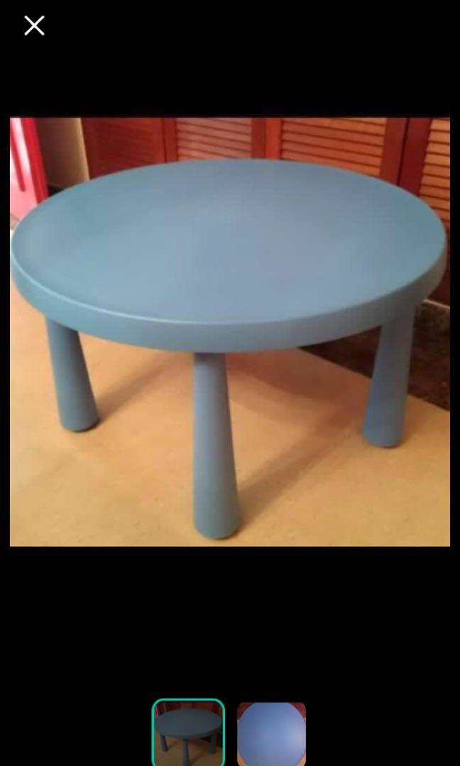 Ikea Mammut Round Table, Furniture & Home Living, Furniture, Tables ...