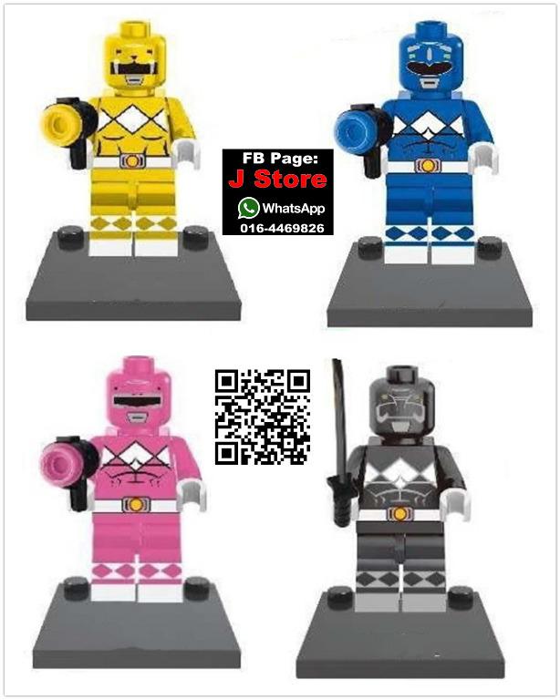 Power ranger mini figures (blue ,black ,pink ,yellow), Hobbies & Toys ...