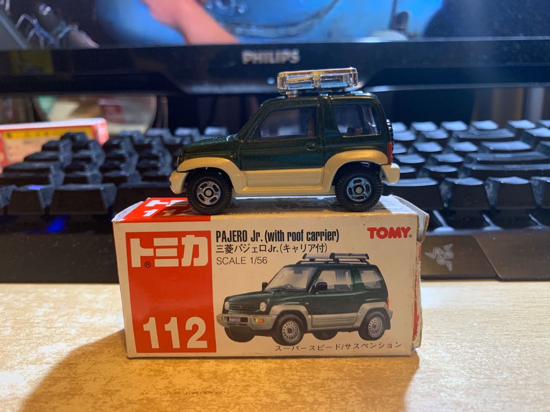 Tomica #112 Mitsubishi Pajero Jr., 興趣及遊戲, 收藏品及紀念品, 明星周邊 - Carousell