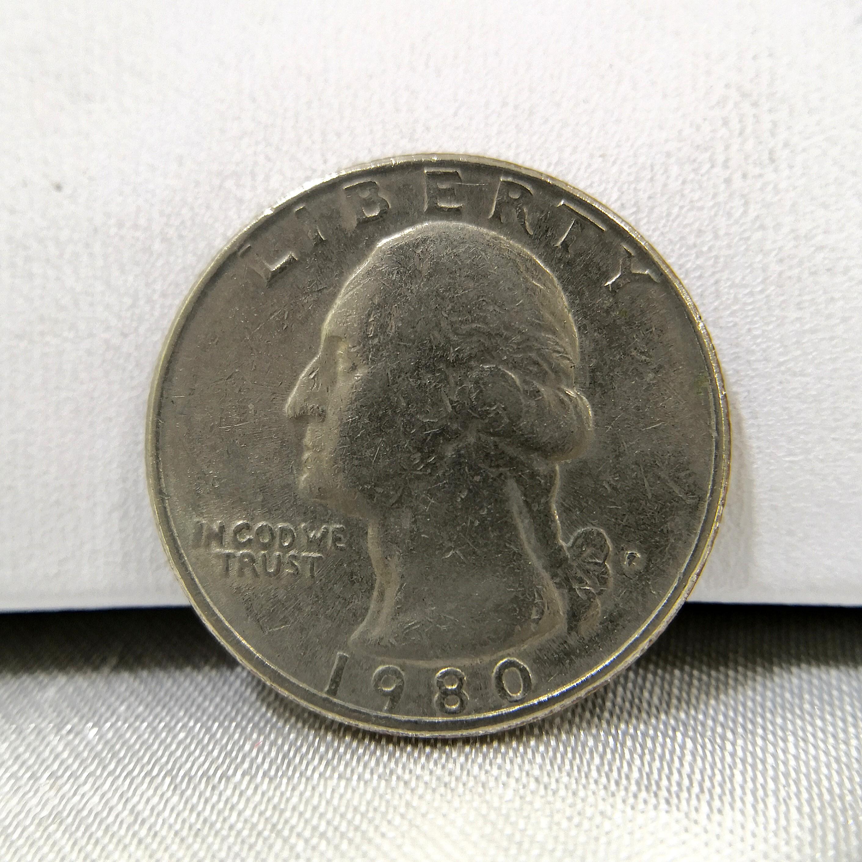 1980 United States of America USA quarter dollar coin, Hobbies & Toys ...