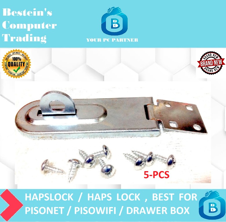HAPSLOCK / HAPS LOCK , BEST FOR PISONET / PISOWIFI / DRAWER BOX (5-PCS ...