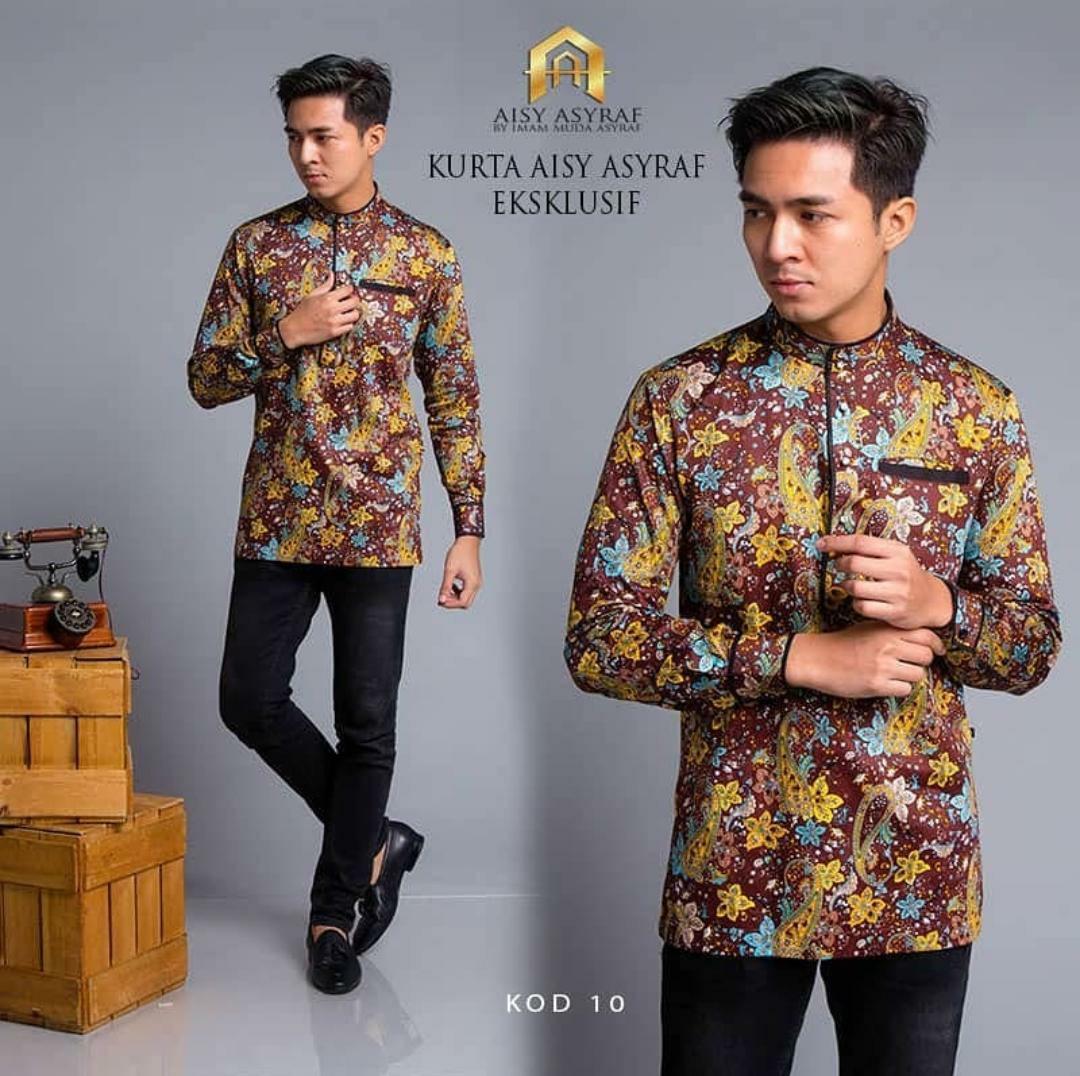 Kurta Aisy Asyraf Eksklusif, Men's Fashion, Muslim Wear, Baju Melayu on ...