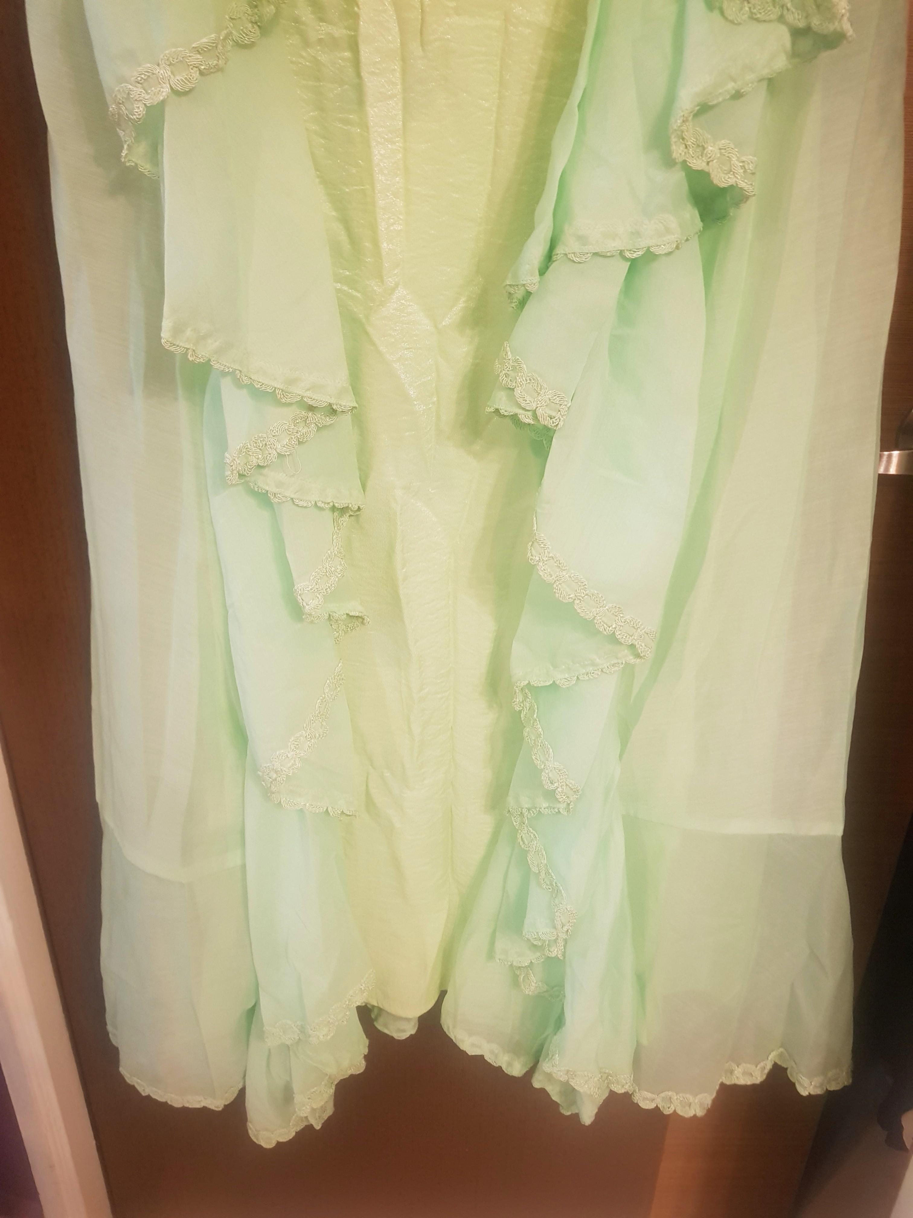 Mint Long Inner & Outer Dress, Women's Fashion, Muslimah Fashion ...