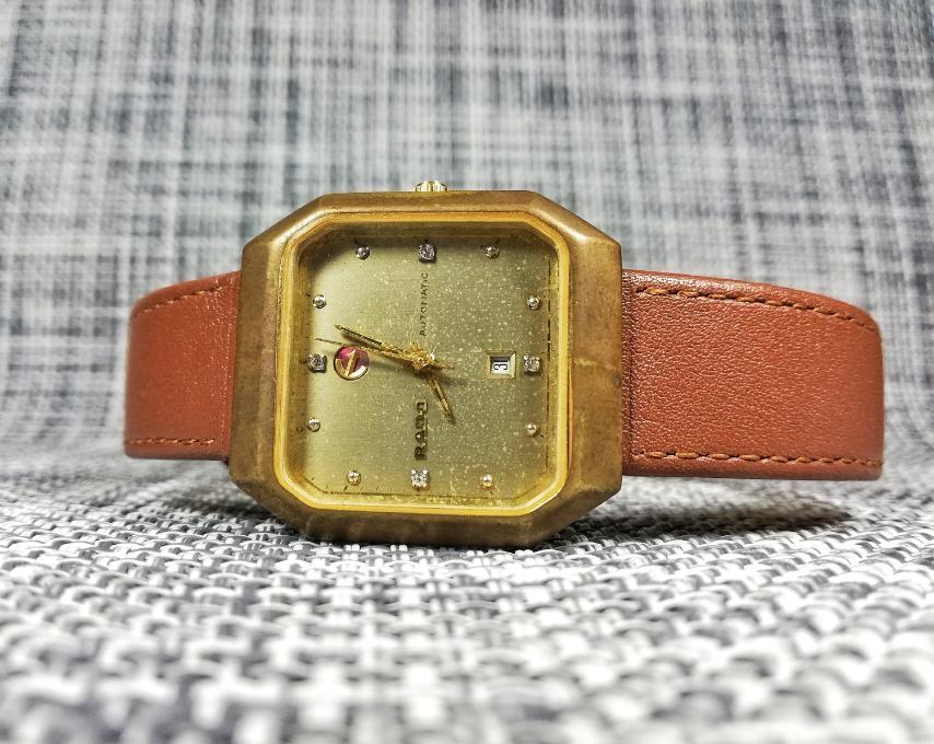 Rado Tonneau Gold Tone Swiss Automatic Watch, Women's Fashion, Watches ...