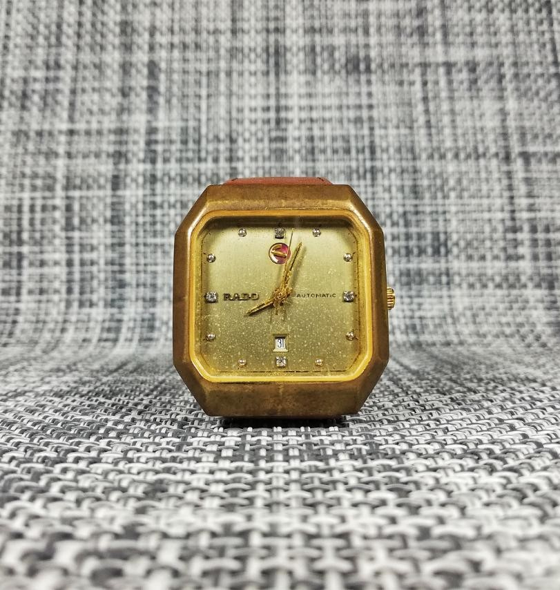 Rado Tonneau Gold Tone Swiss Automatic Watch, Women's Fashion, Watches ...