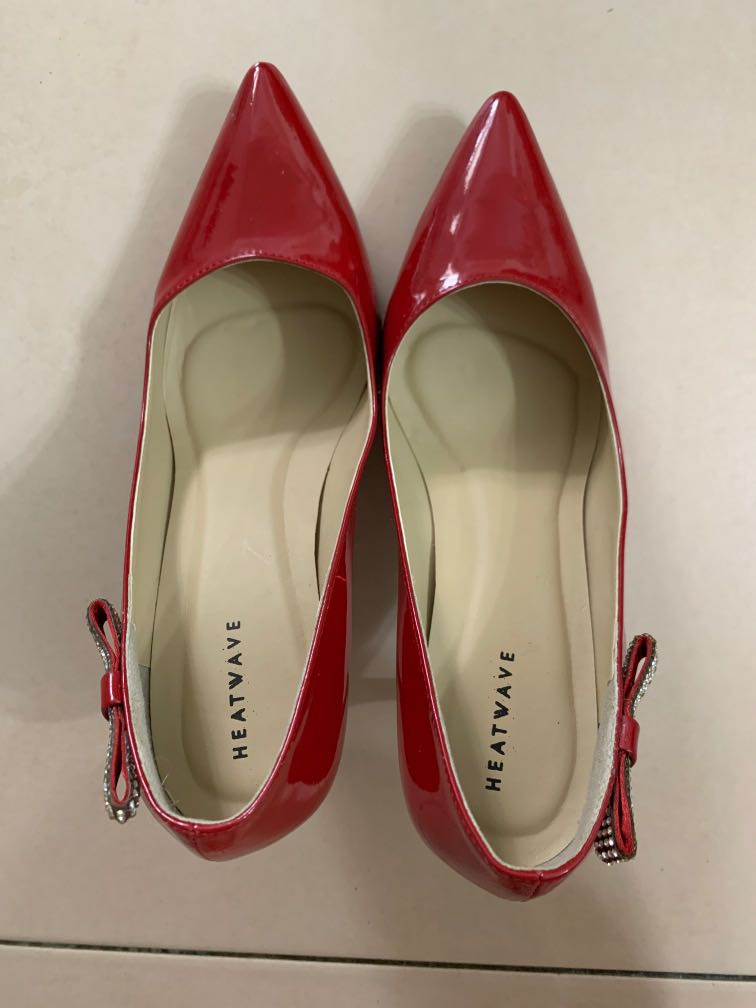 Red Heatwave 3-inch heels, Women's Fashion, Shoes, Heels on Carousell