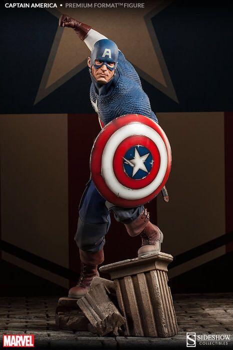 Sideshow 1/4 Scale Premium Captain America Statue, Hobbies & Toys ...