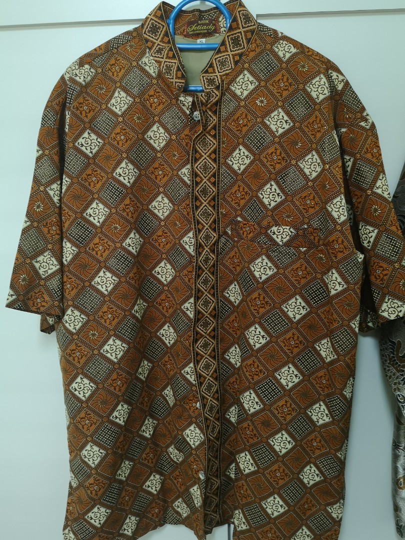 Silk Batik Shirt, Men's Fashion, Tops & Sets, Formal Shirts on Carousell