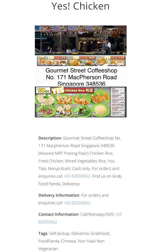 Yes! Chicken, Food & Drinks, Packaged & Instant Food on Carousell