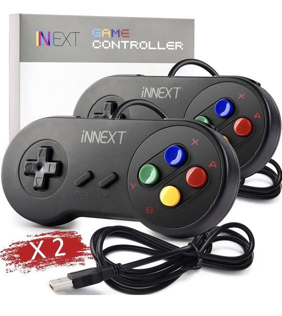 2 Pack iNNEXT SNES Retro USB Controller Gamepad, Video Gaming, Gaming ...