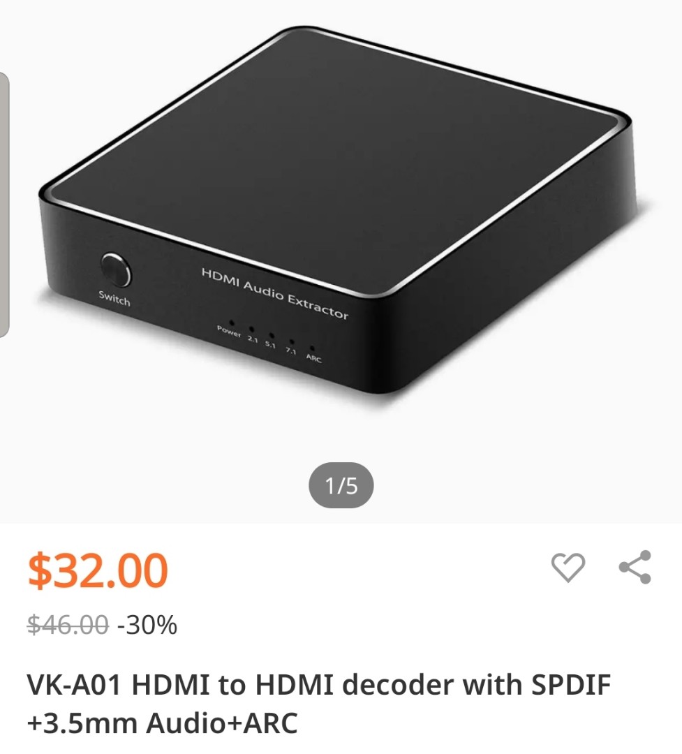 1U LELONG SALES! 4k ultrahd hdmi to hdmi decoder with spdif + 3.5mm ...