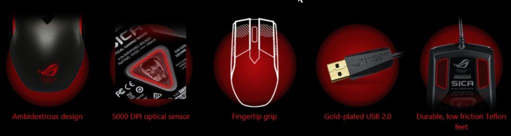 ASUS ROG SICA P301 gamers mouse, Computers & Tech, Parts & Accessories ...