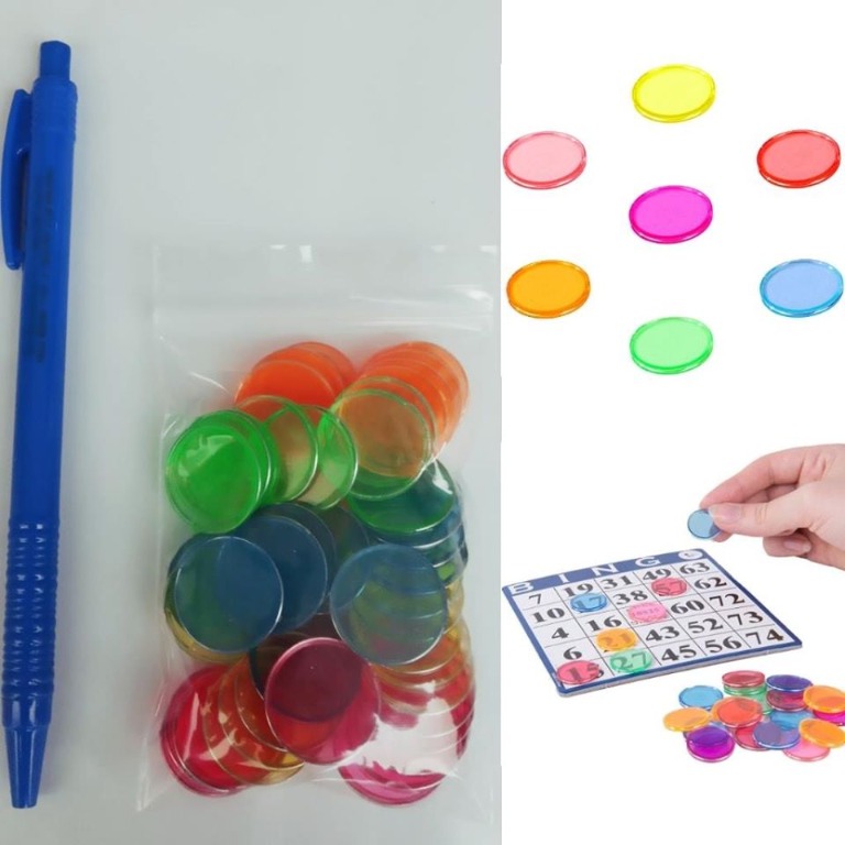 BN: Steel - Ringed Magnetic Chips Transparent Plastic Counters Bingo ...