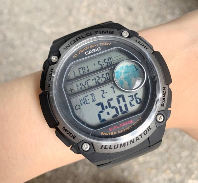 BNEW AUTHENTIC Casio Watch * AE3000W-1AV Digital Triple Time Display ...