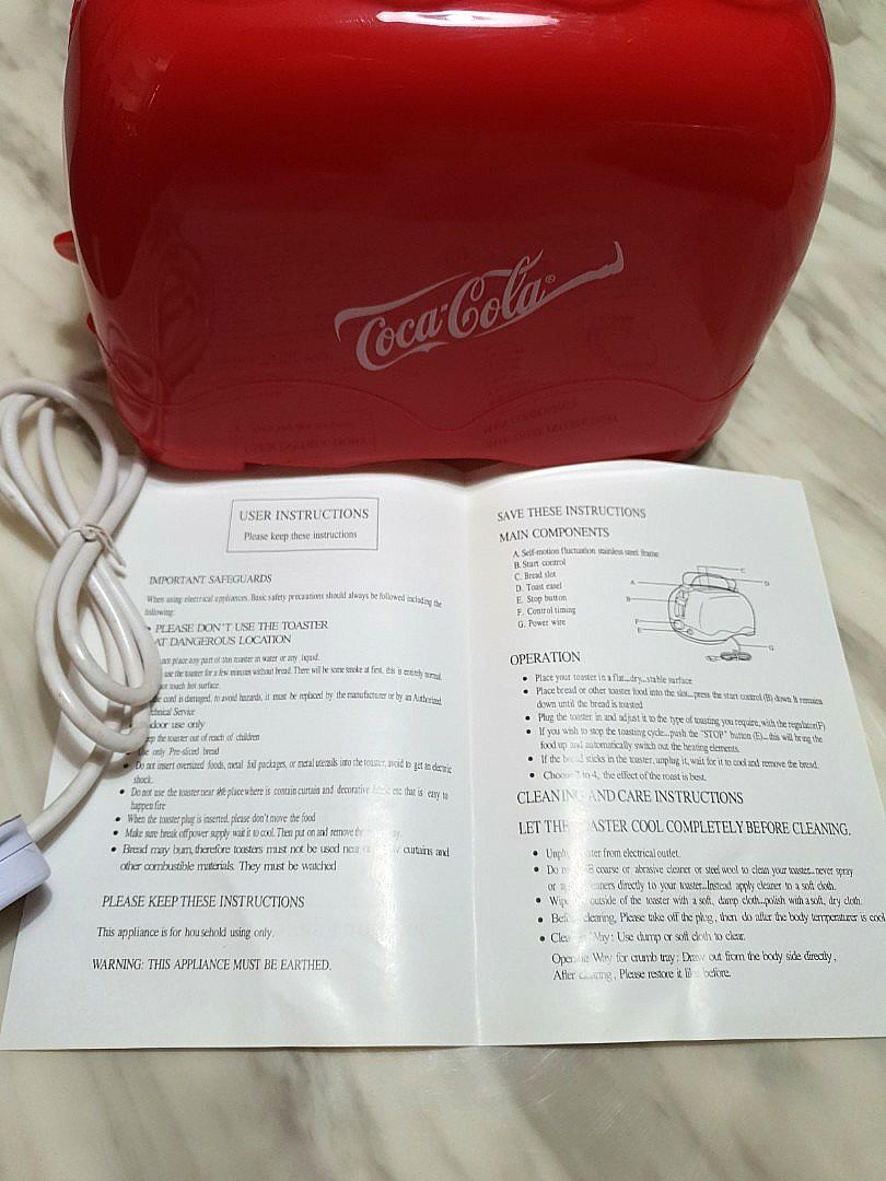 Coca Cola Toaster Vintage Limited Edition (NEW!), Furniture & Home ...