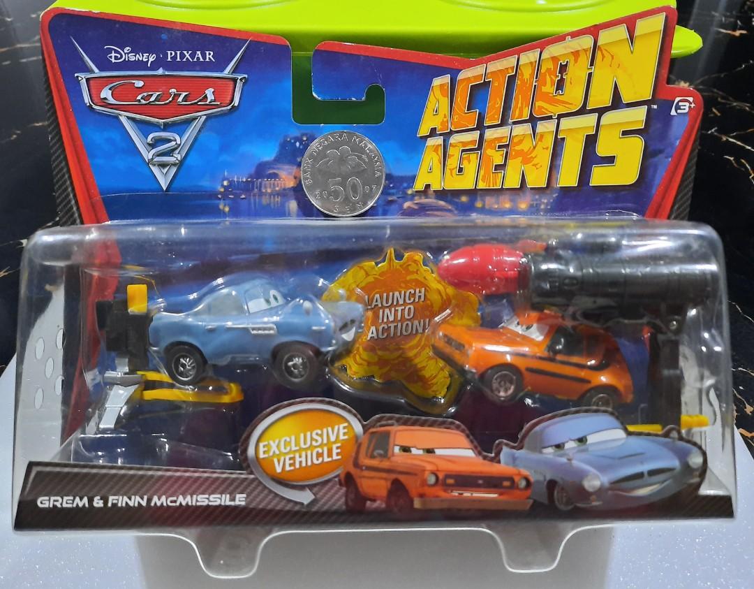 Disney PIXAR Cars 2 Action Agents:Finn McMissile & Grem, Hobbies & Toys ...
