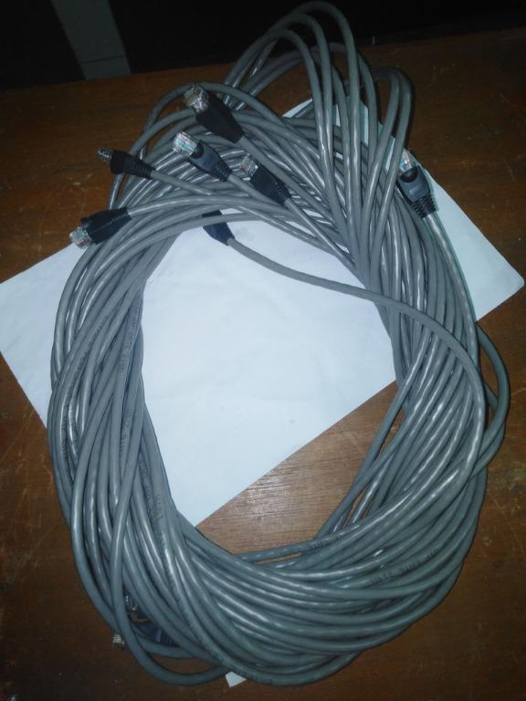 LAN CABLE ( 20 meters) ETHERNET CAT6 WITH RJ45 AND RUBBER BOOT MODULAR ...