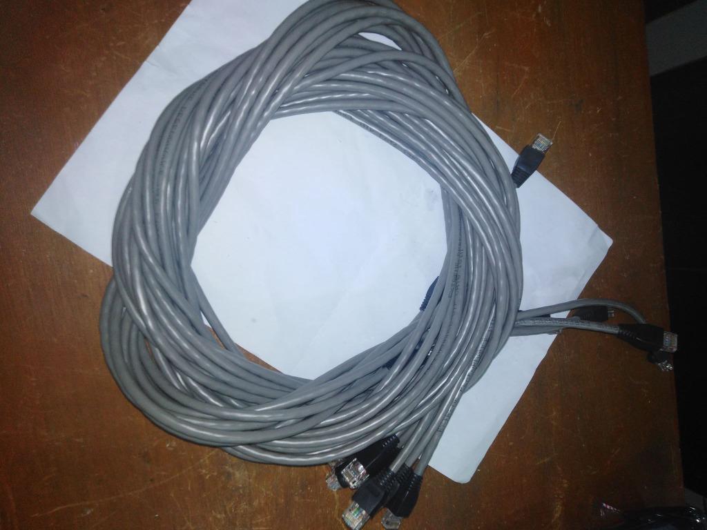 LAN CABLE ( 20 meters) ETHERNET CAT6 WITH RJ45 AND RUBBER BOOT MODULAR ...