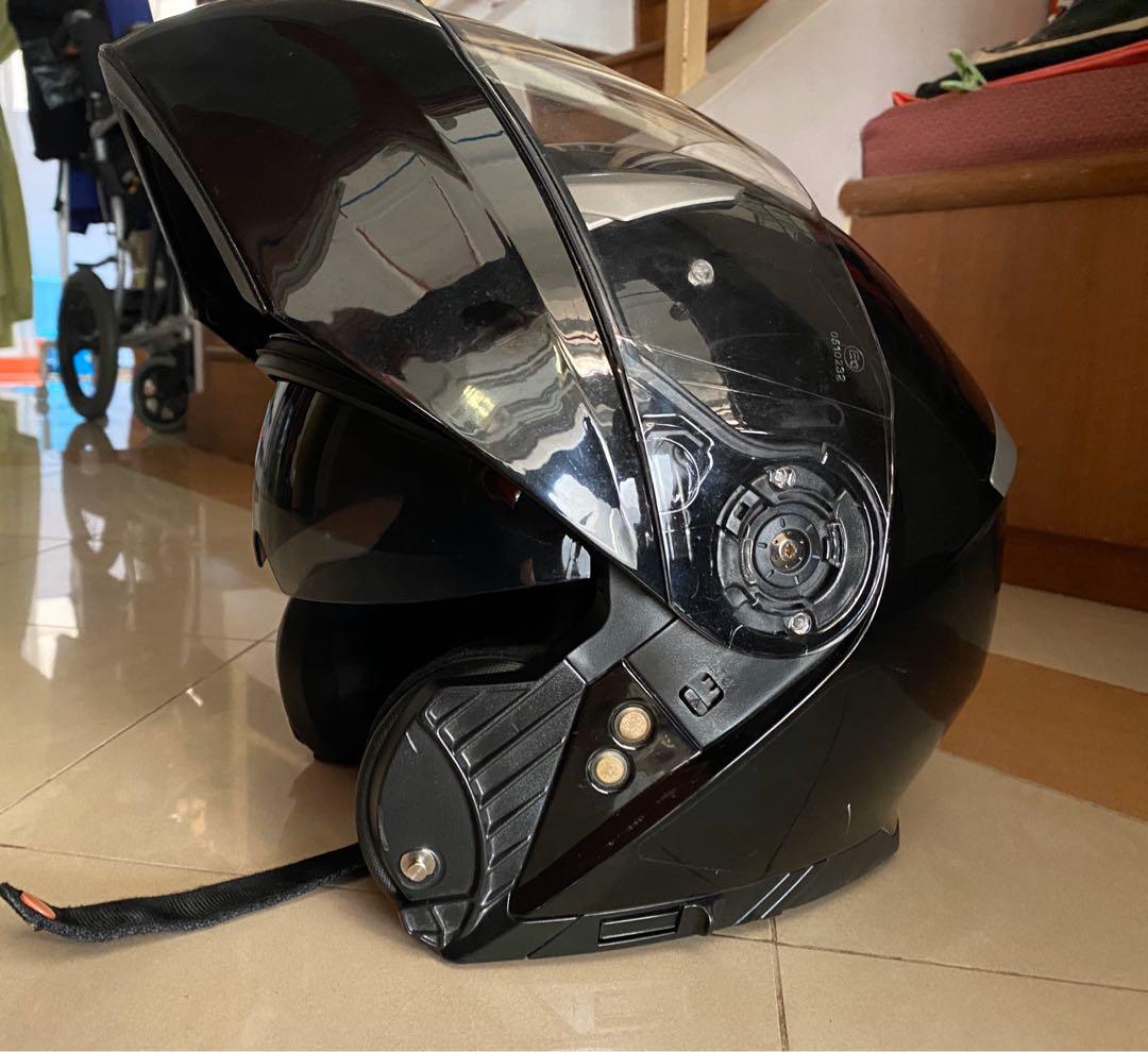 Laser modular helmet, Motorcycles, Motorcycle Apparel on Carousell