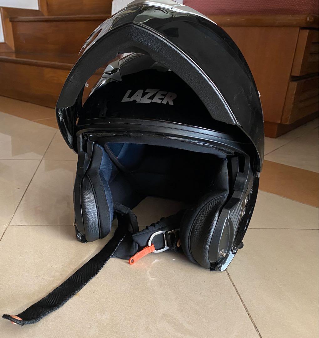 Laser modular helmet, Motorcycles, Motorcycle Apparel on Carousell