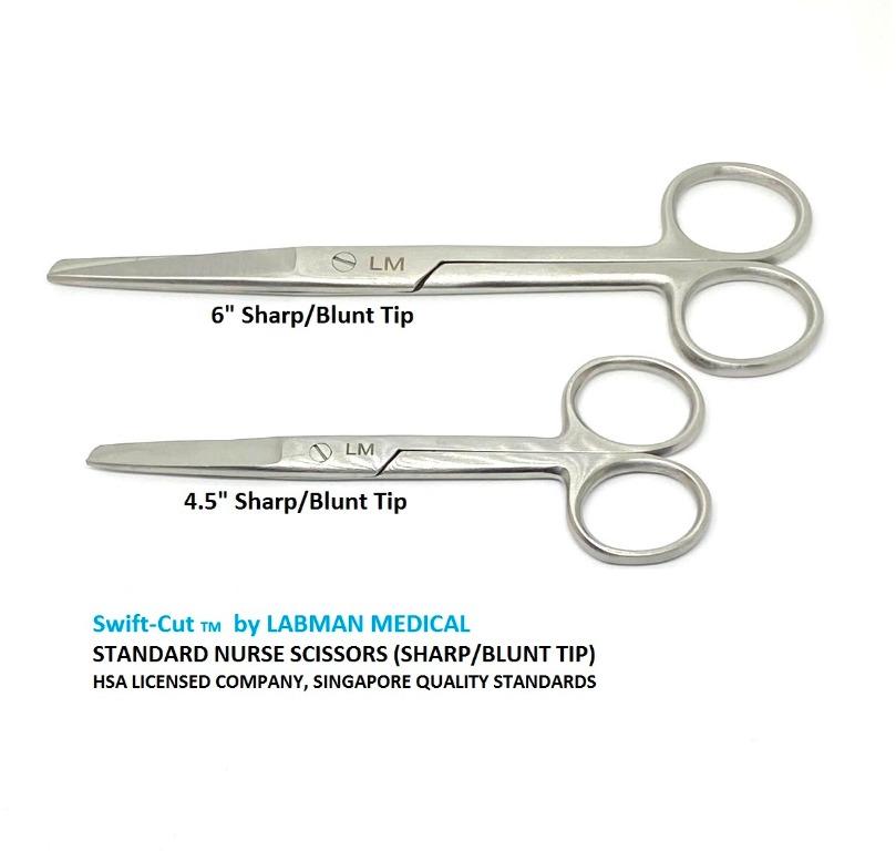 LM STANDARD/CLIP Nurse Scissors (Sharp Blunt Tip for Nursing) by ...
