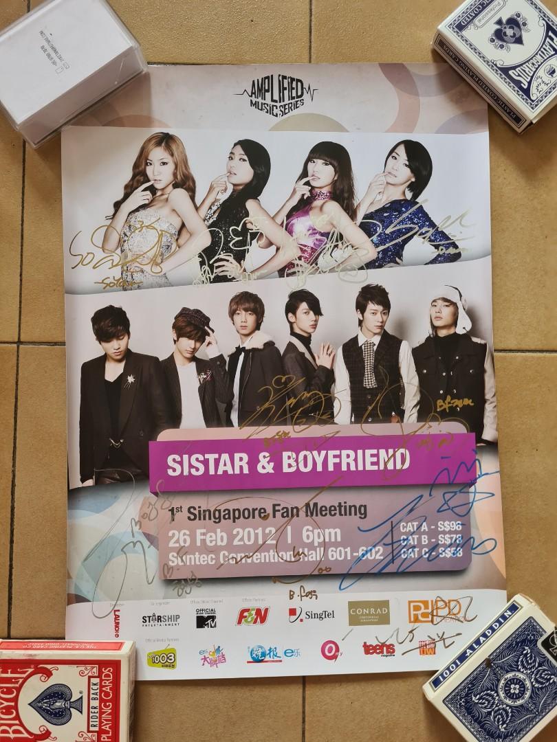 SISTAR and BOYFRIEND 1st Singapore Fan Meet Signed Poster, Hobbies ...