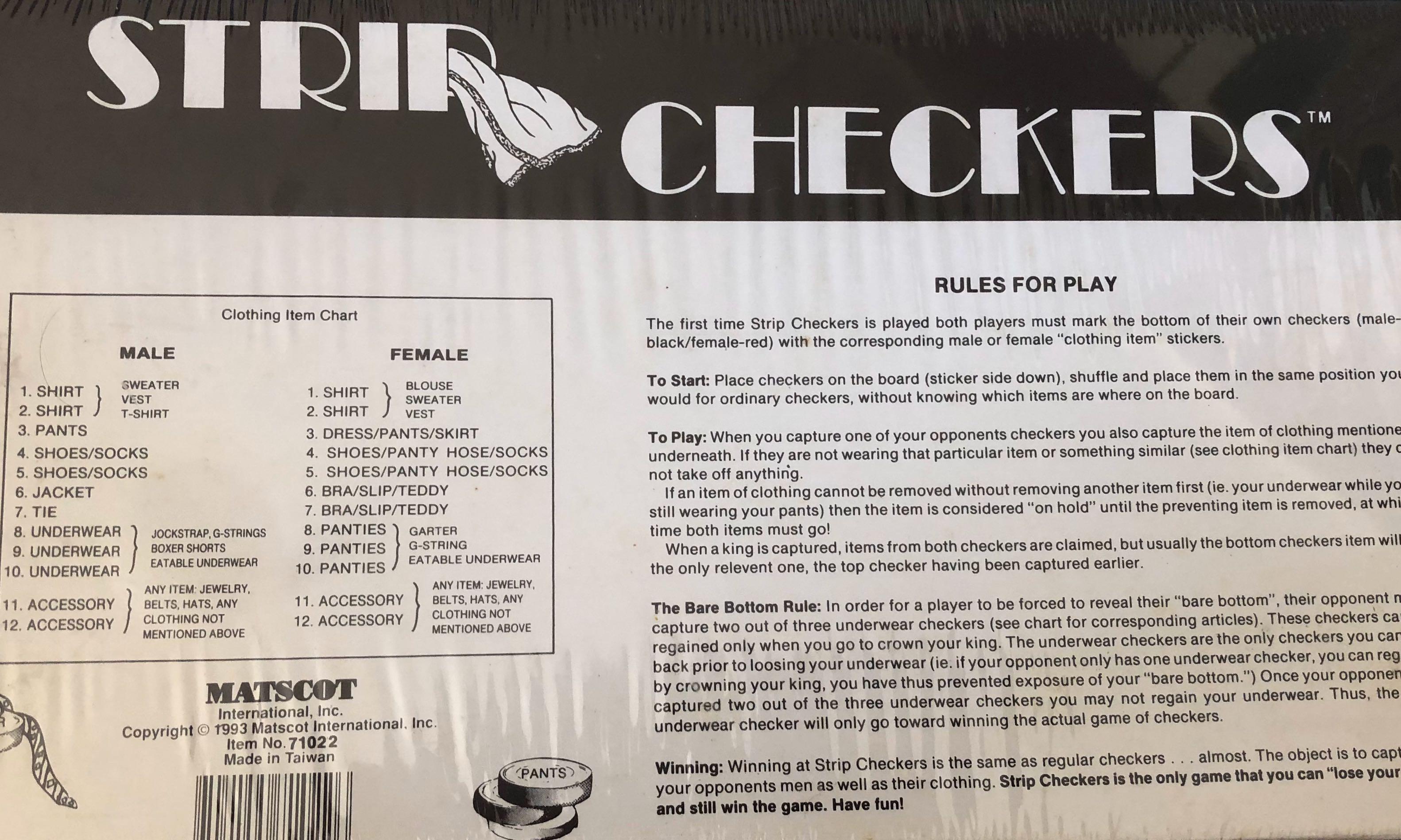 Strip Checkers, Hobbies & Toys, Toys & Games on Carousell