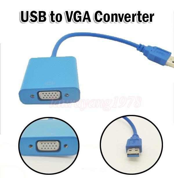 USB 3.0 to VGA Converter Multi-display Graphic Adapter Cable 1920 x ...