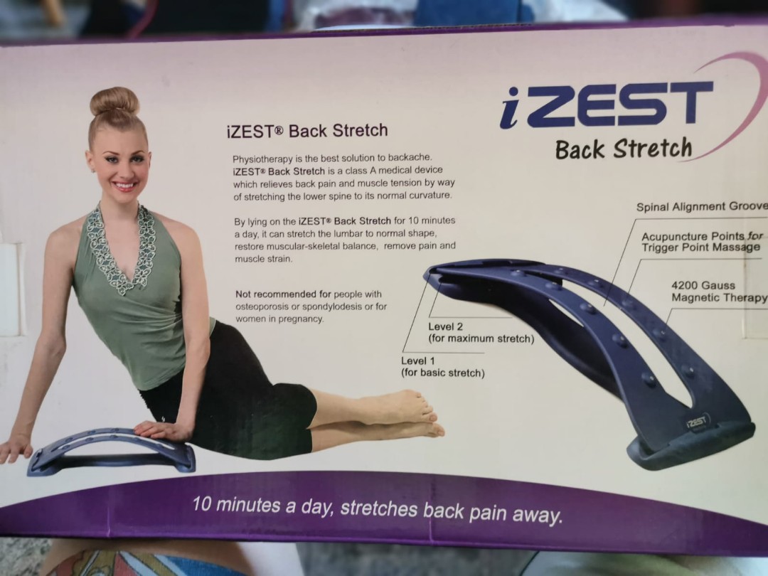 Used: iZest back stretcher, Health & Nutrition, Braces, Support ...