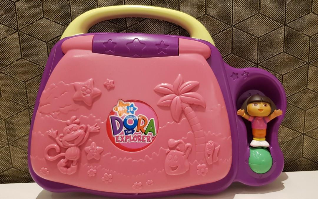 Vtech dora explorer learning laptop, Babies & Kids, Infant Playtime on ...