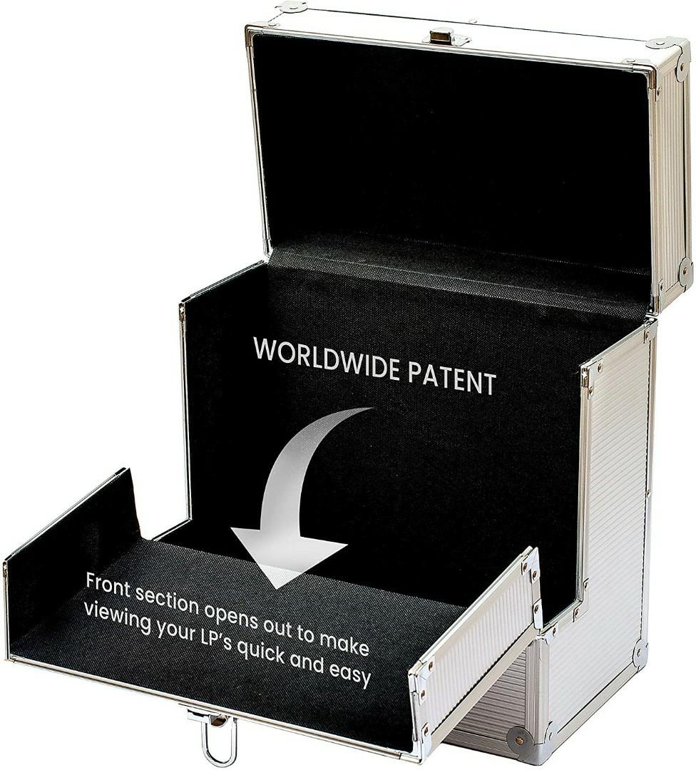 (507) Retro Musique Aluminium 12" Vinyl Record LP Storage Case with ...