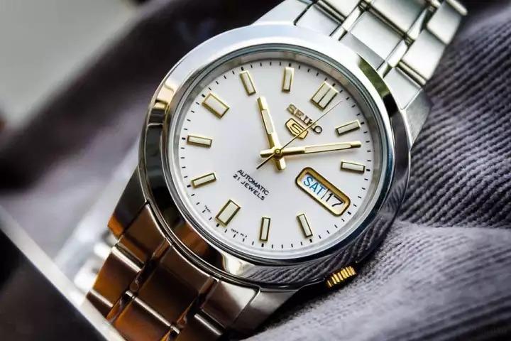 Seiko 5 SNKK07K1 SNKK07K SNKK07 SNKK Automatic Stainless Steel White ...