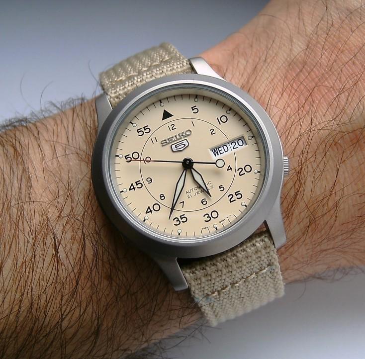 Seiko 5 VINTAGE SNK803K2 SNK803K SNK803 SNK Automatic Military Beige ...