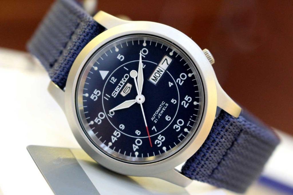 Seiko 5 VINTAGE SNK807K2 SNK807K SNK807 SNK Automatic Military Blue ...