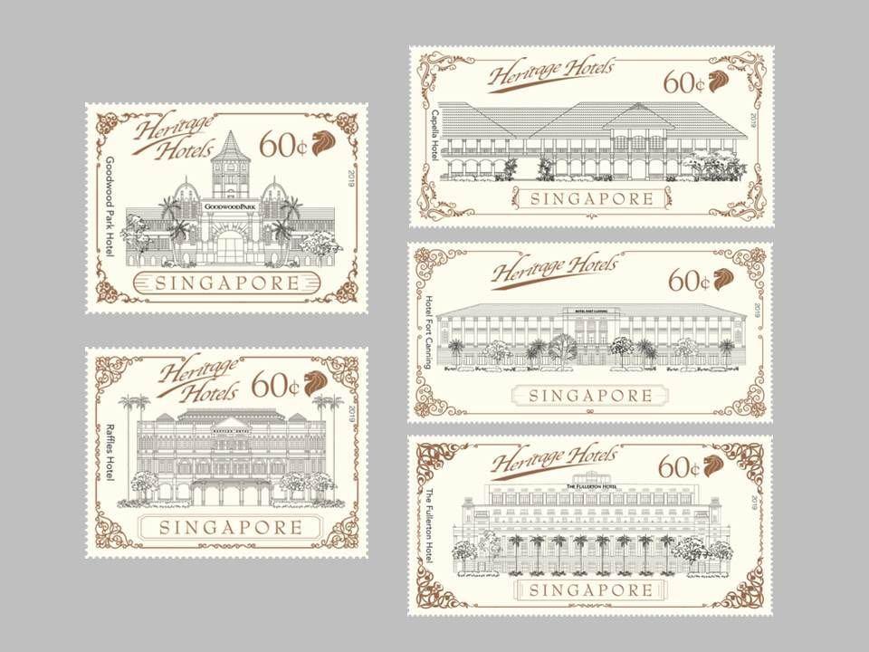 Singapore Heritage Hotels Stamp 60 cents 31.3.2020 - Capella Hotel ...