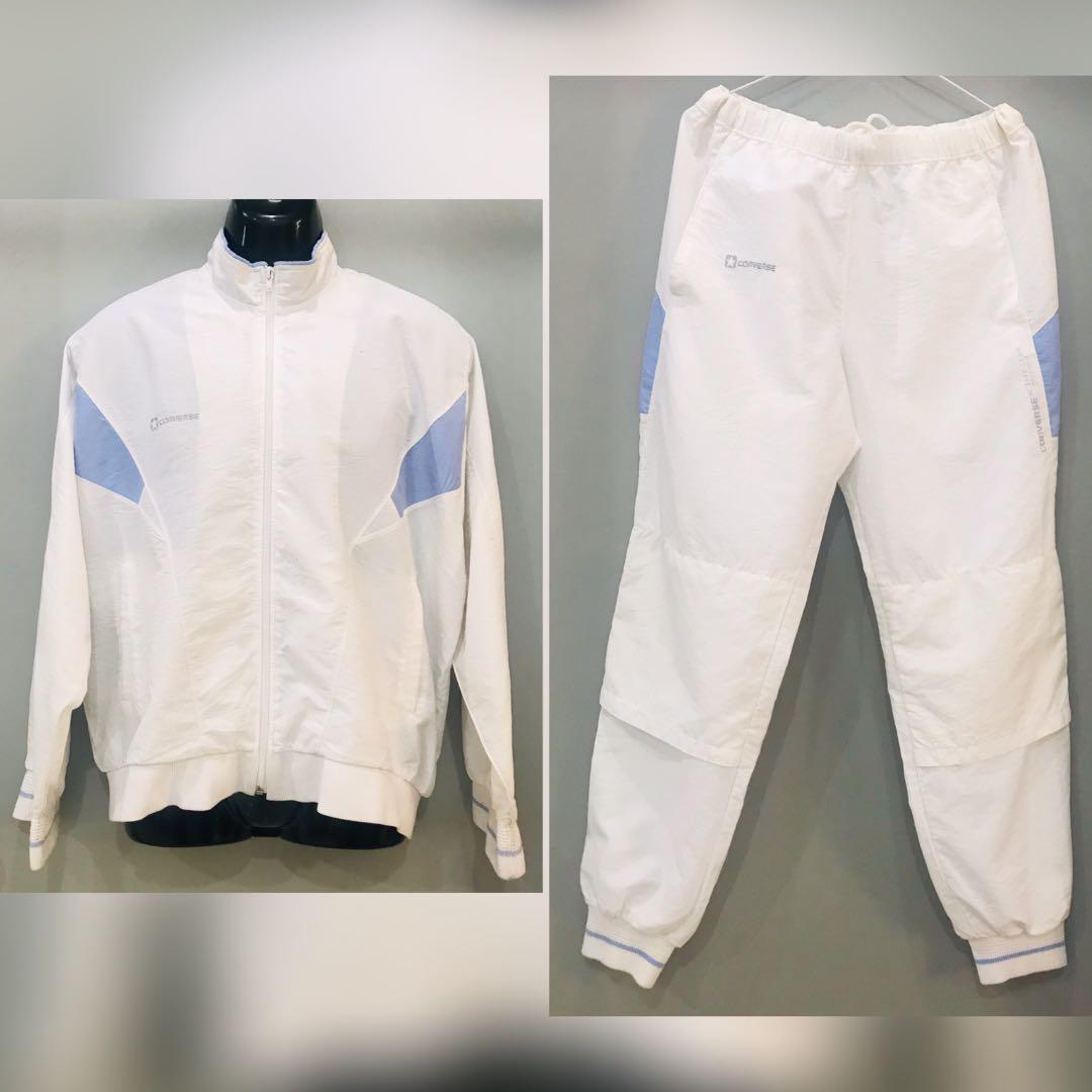 Vintage Set Jaket & Seluar Converse Jaspo, Men's Fashion, Coats ...