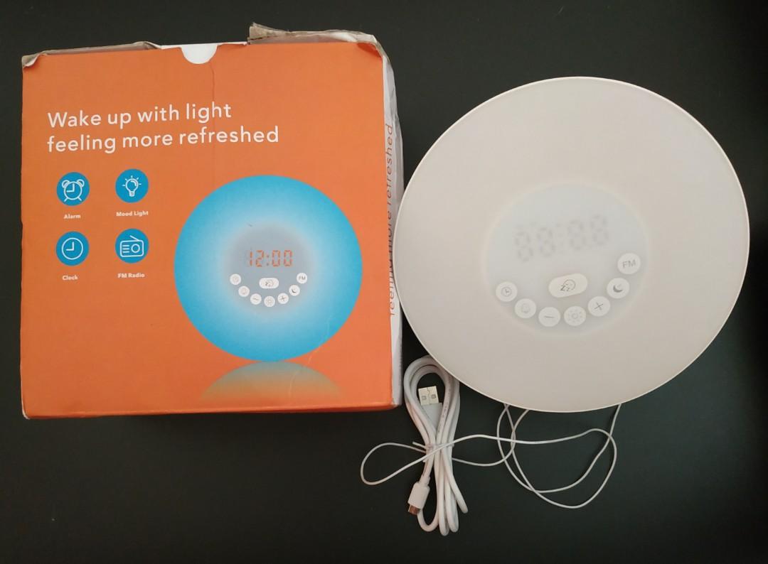 Wake Up Alarm Clock with Radio & Mood Light, Furniture & Home Living ...