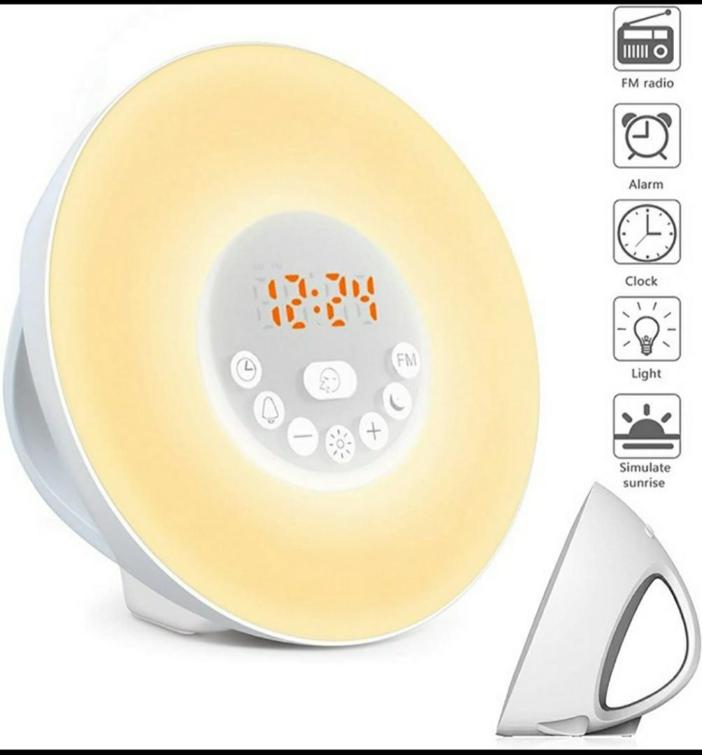 Wake Up Alarm Clock with Radio & Mood Light, Furniture & Home Living ...