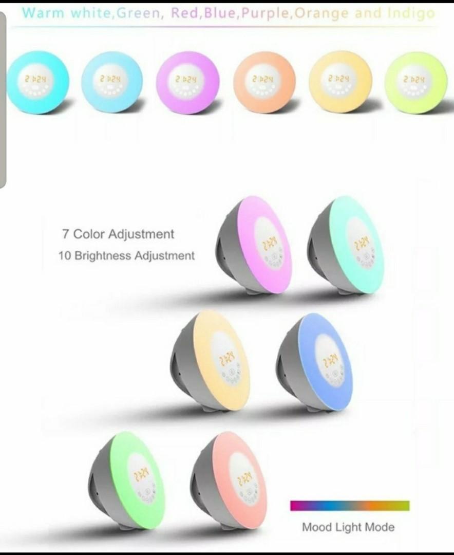 Wake Up Alarm Clock with Radio & Mood Light, Furniture & Home Living ...