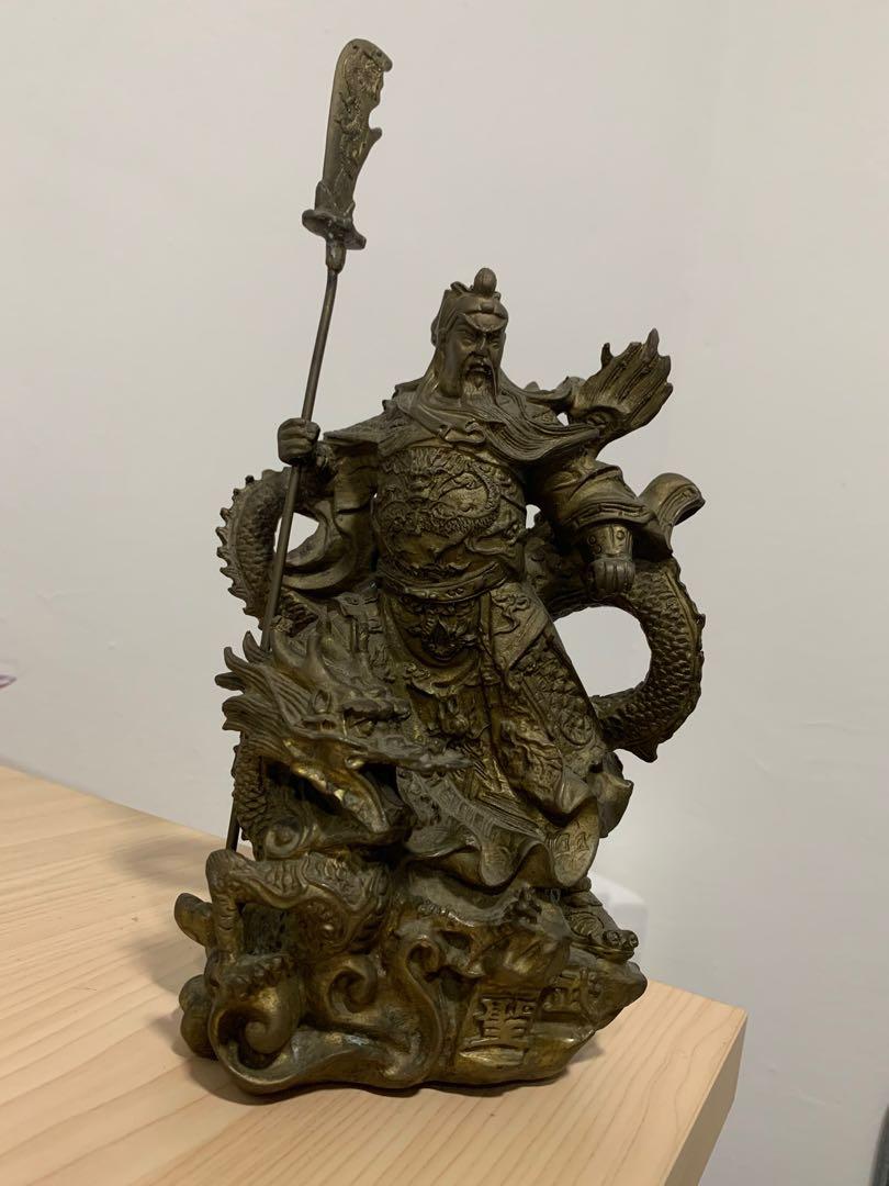 E0716 Guan Gong Statue Figure, Vintage & Collectibles, Vintage ...