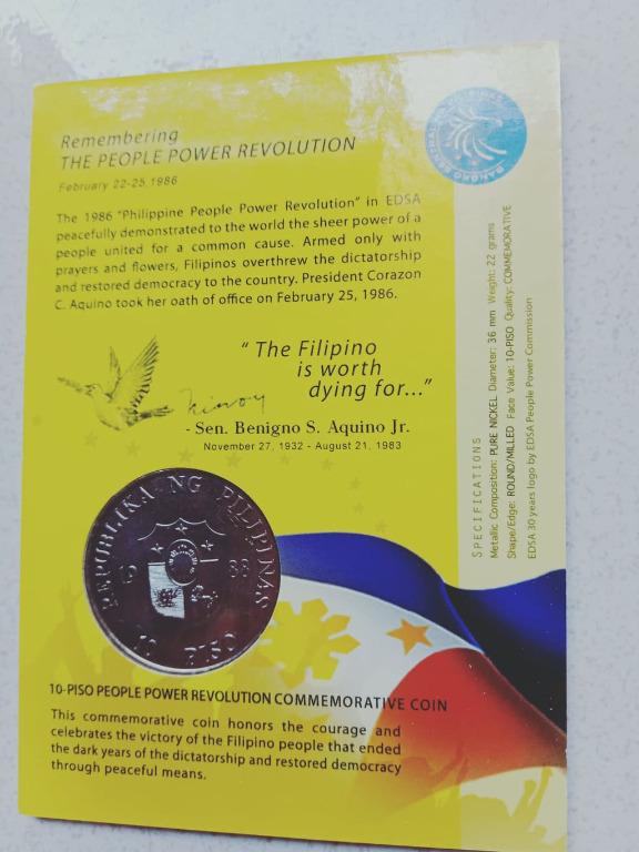Edsa People Power Revolution 30th Anniversary Commemorative Coin ...