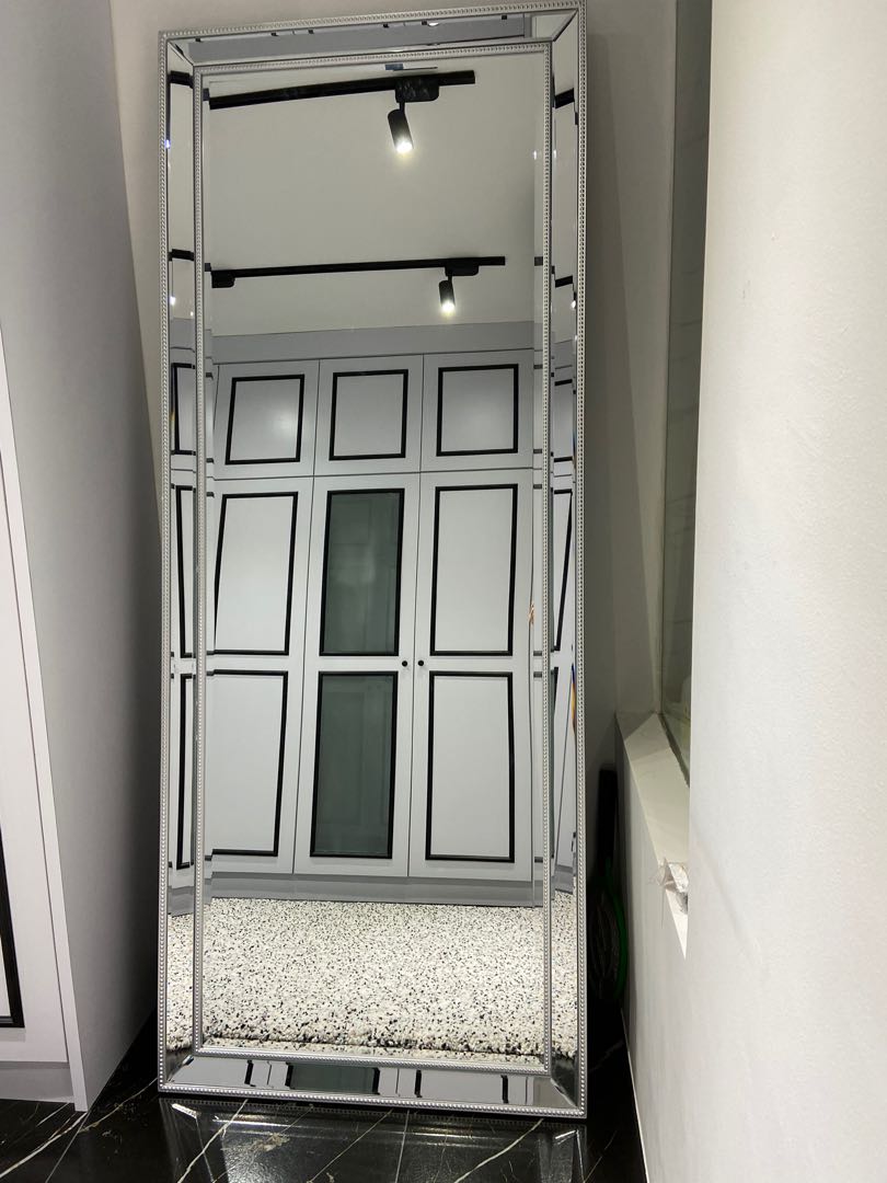 European full length mirror (with standee), Furniture & Home Living ...
