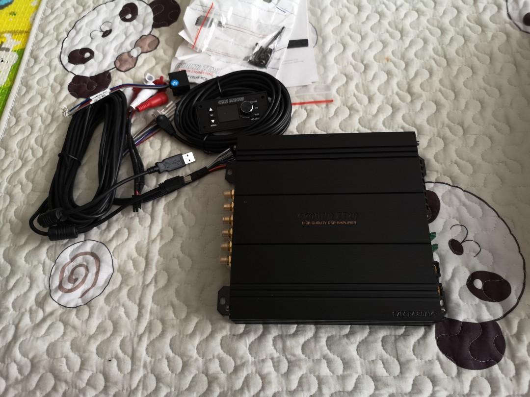 dsp amplifier Ground Zero GZDSP 4.80AMP 4.8 amplifier with processor free remote groundzero ...