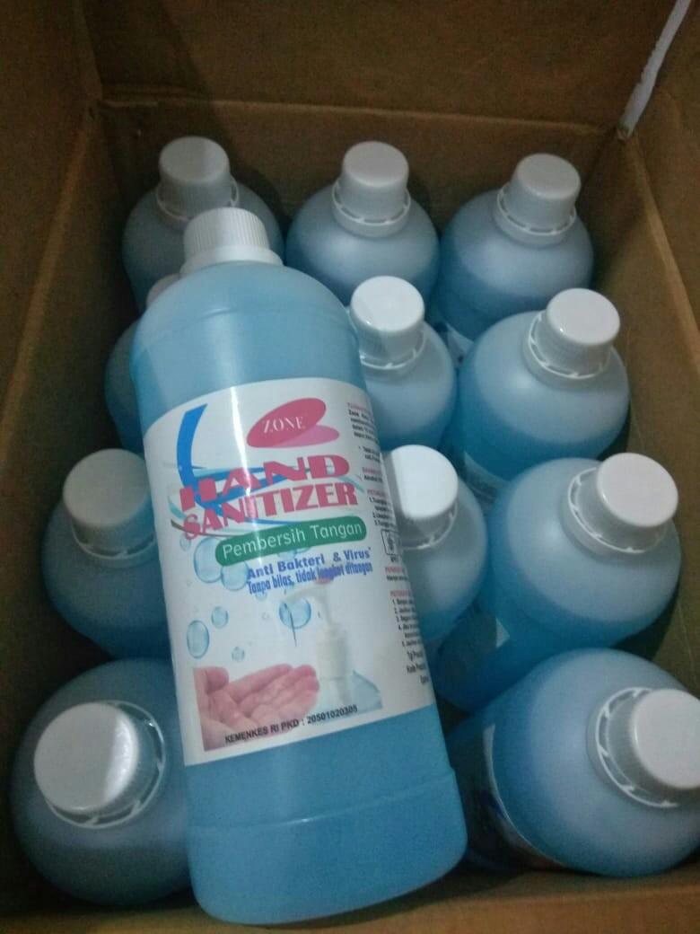 Hand Sanitizer 1 Liter Merk Zone - Izin Kemenkes - TERMURAH HARGA ...