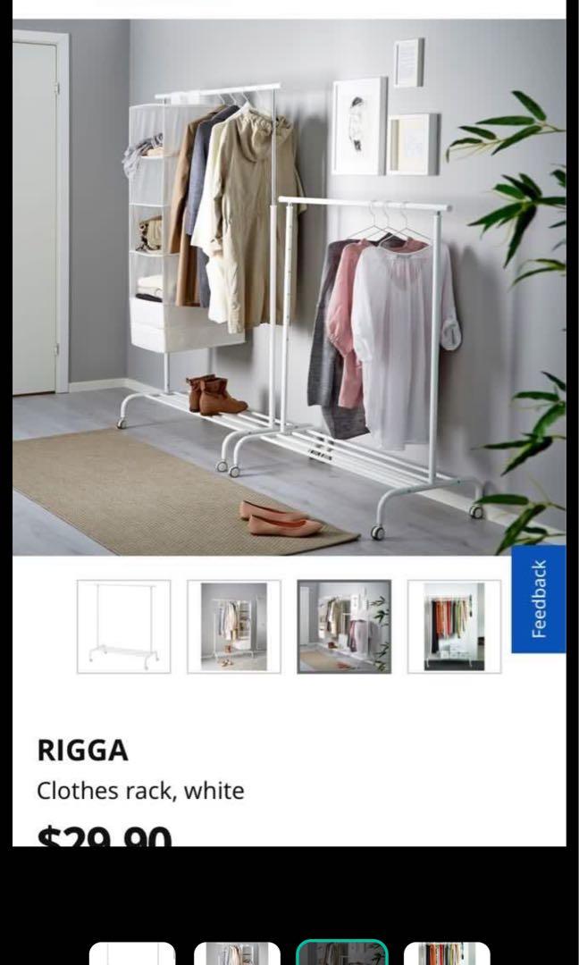IKEA RIGGA Clothing Rack (Green screen effect), Furniture & Home Living ...