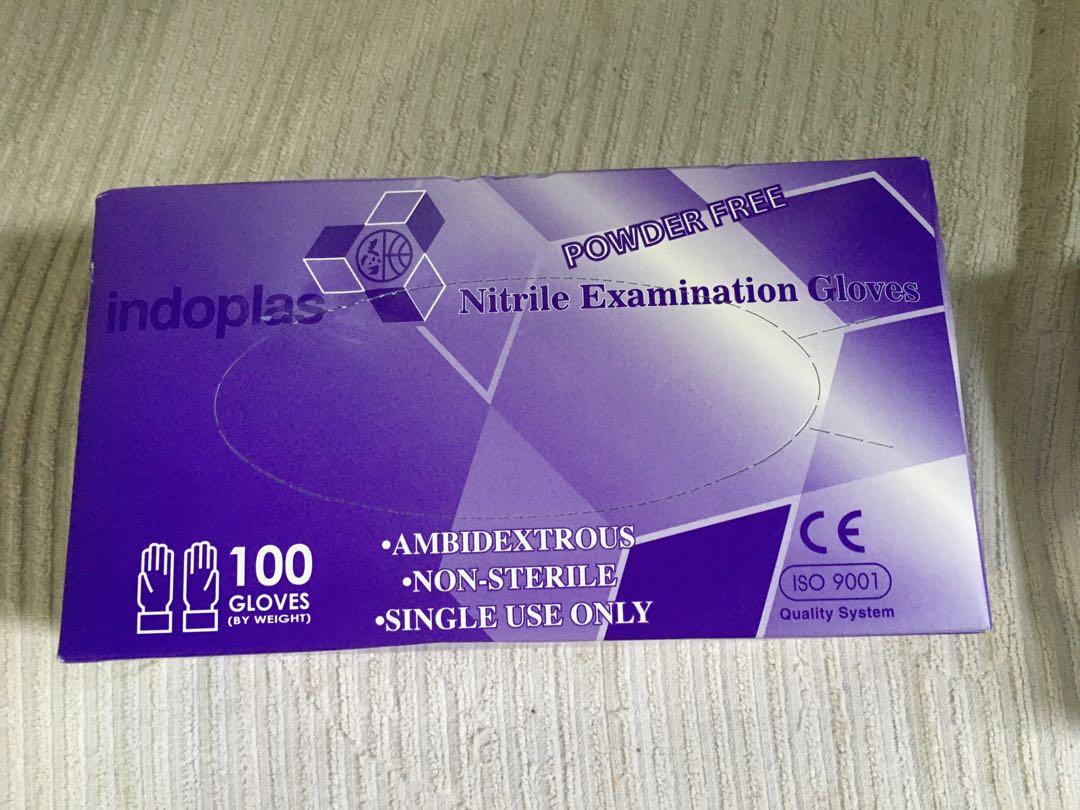 Indoplas and Masterguard Nitrile Examination Gloves, Health & Nutrition ...