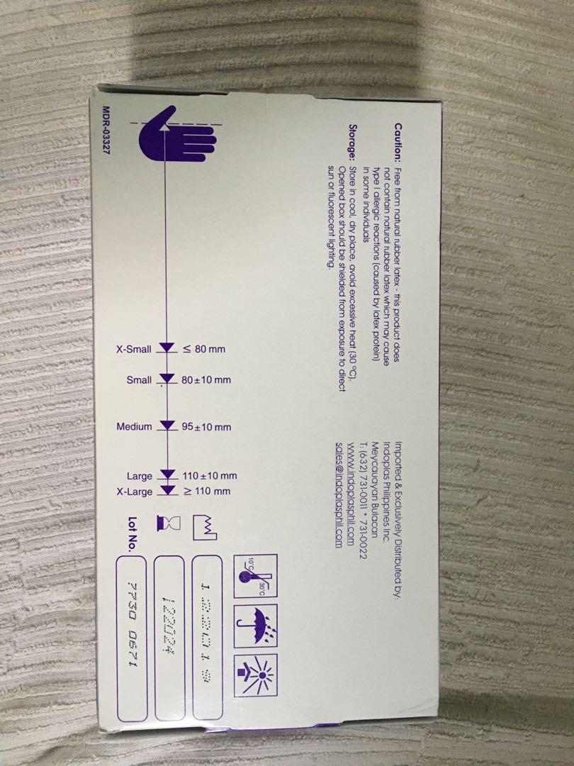 Indoplas and Masterguard Nitrile Examination Gloves, Health & Nutrition ...