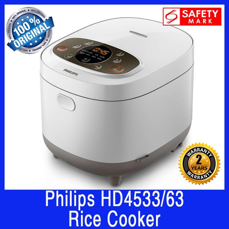 Philips HD4533/63 Rice Cooker. 1.8 Litres. Fuzzy Logic Smart 3D Heating ...