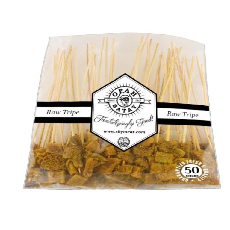 Raw Babat (Beef Tripe) Satay x 50 sticks (Frozen) with Peanut Sauce ...